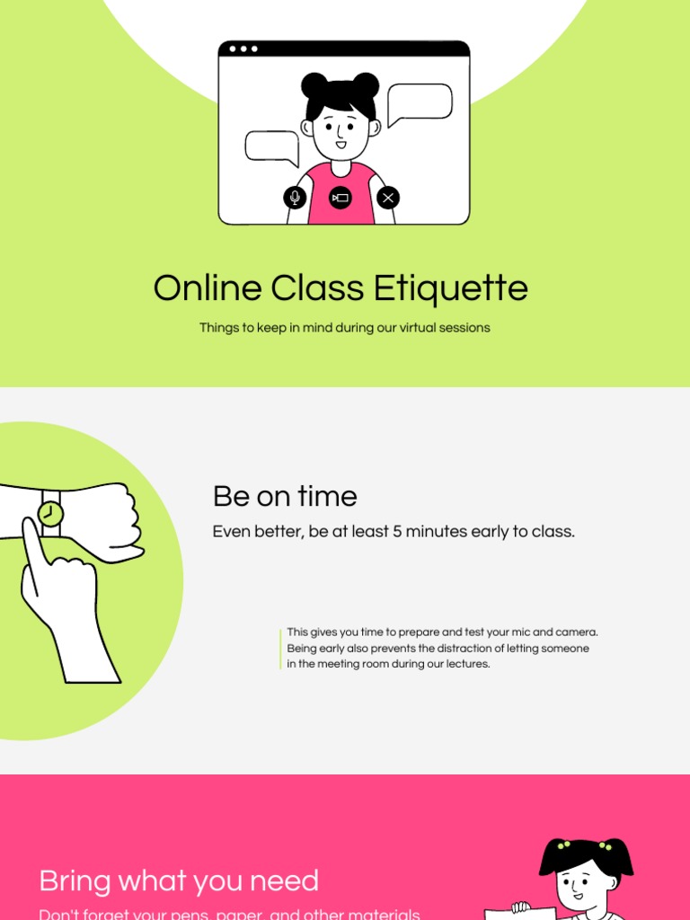 Online Class Etiquette Guidelines | PDF | Educational Technology ...