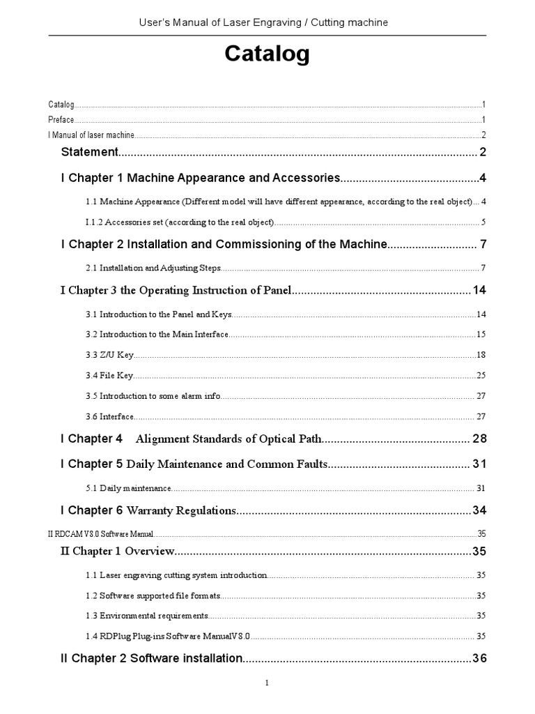 350 Laser Machine Operating Manual | PDF | Mirror | Computer File