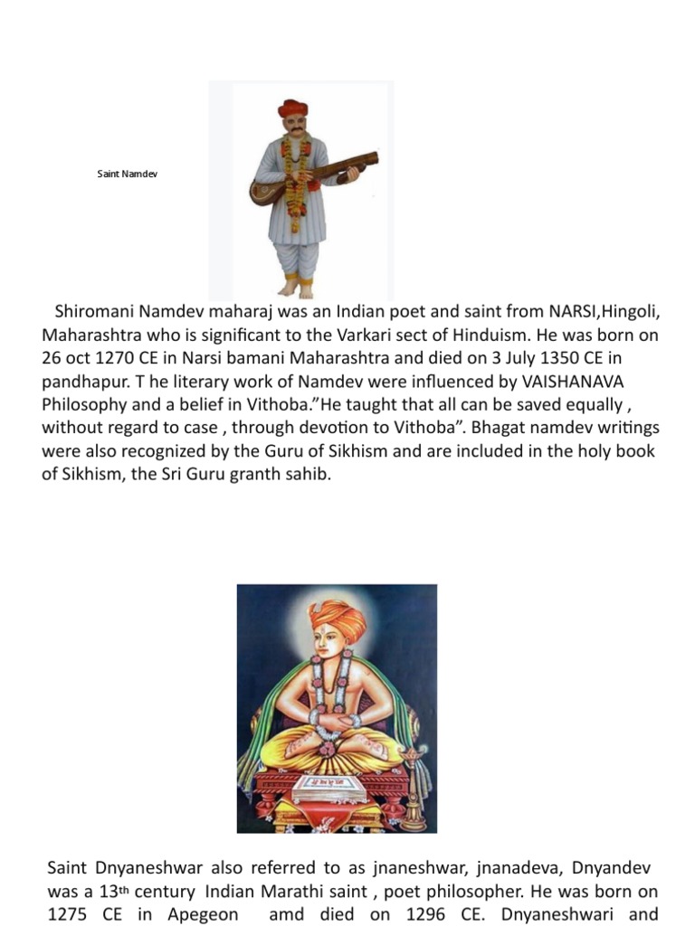 Saint Namdev | PDF | Bhakti Movement | Religious Faiths