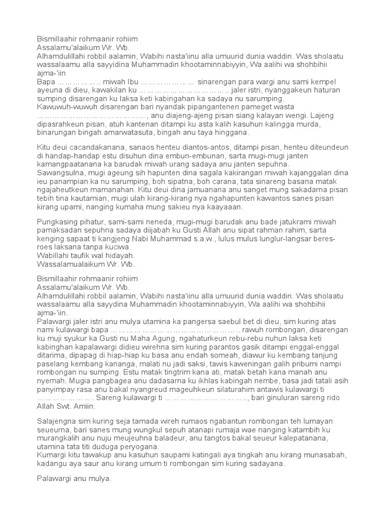 Seren Tampi Panganten Singkat | PDF