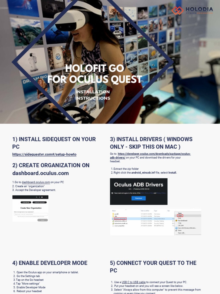 Holofit Go For Oculus Quest: Installation Instructions | PDF | Oculus ...