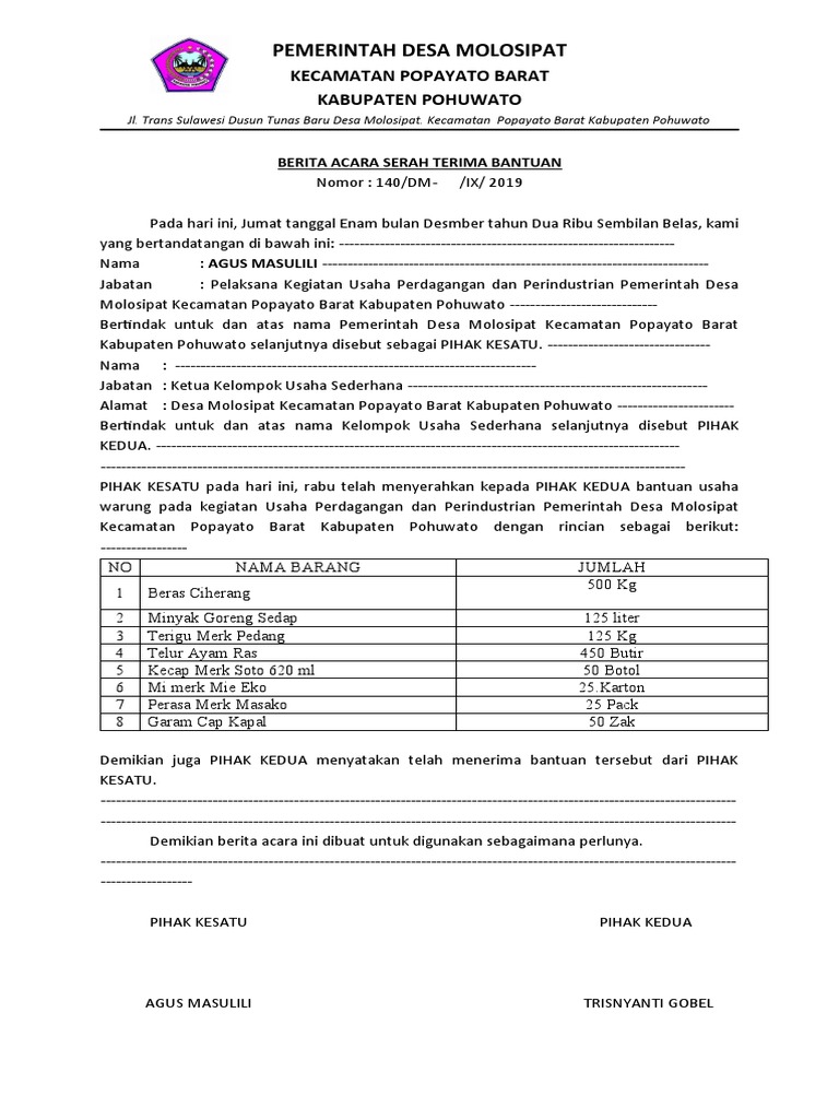 Berita Acara Training | PDF