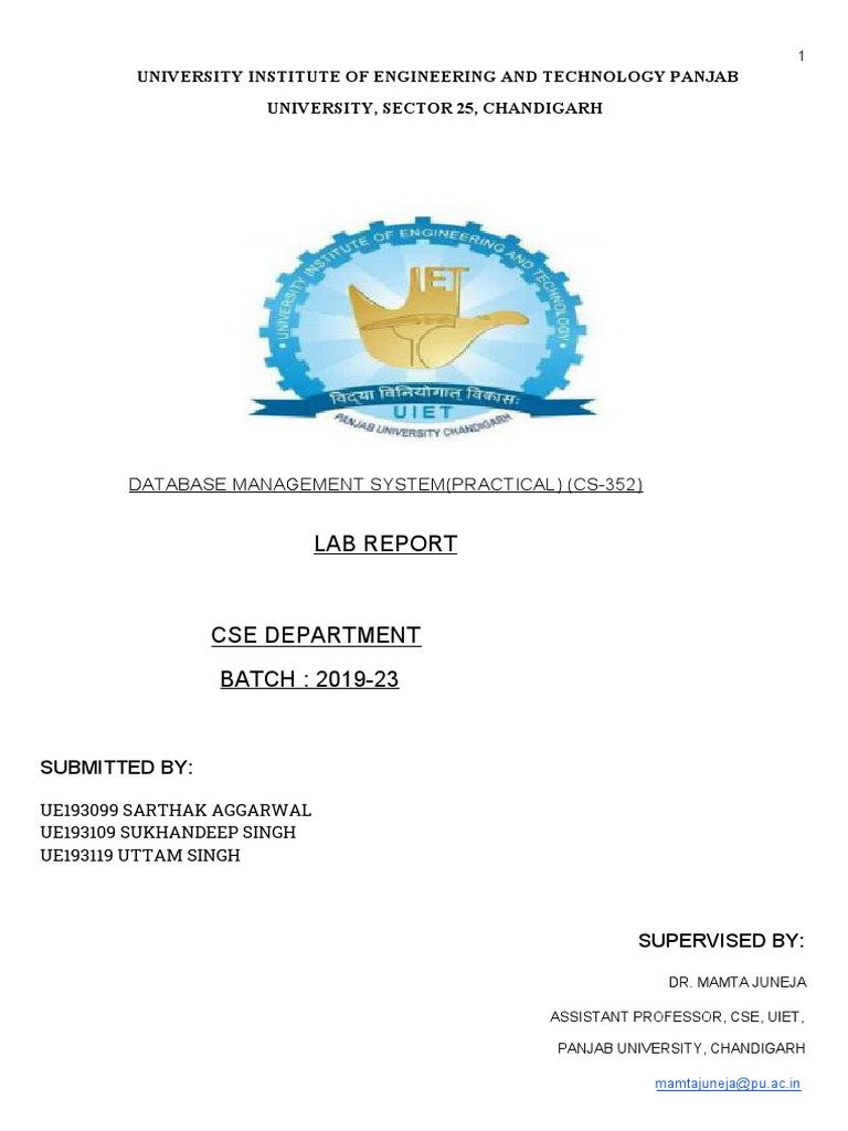 DBMS Practical Report | PDF | Sql | Data Management Software