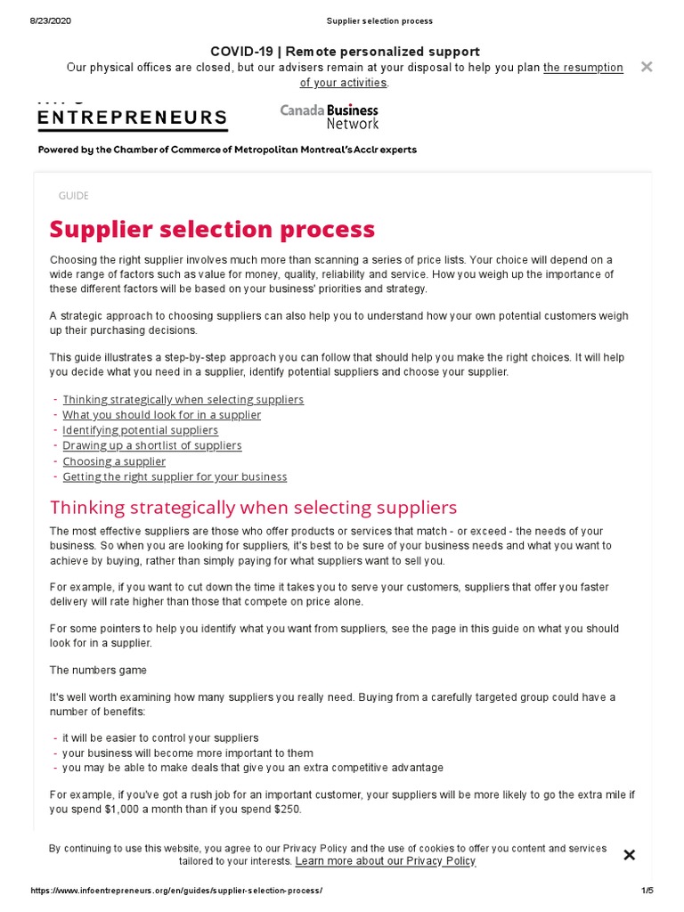 Supplier Selection Process Download Free Pdf Supply Chain Privacy