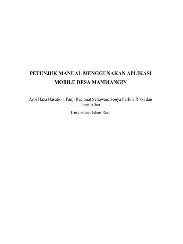 Manual Book Cover | PDF