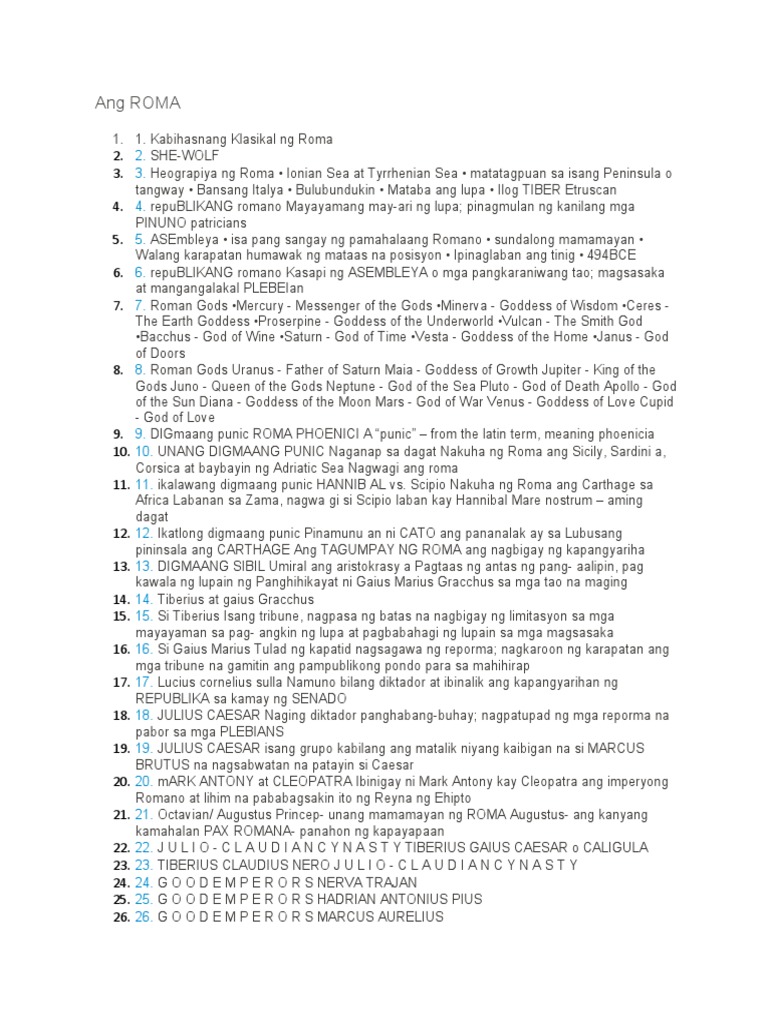 Ang ROMA | PDF