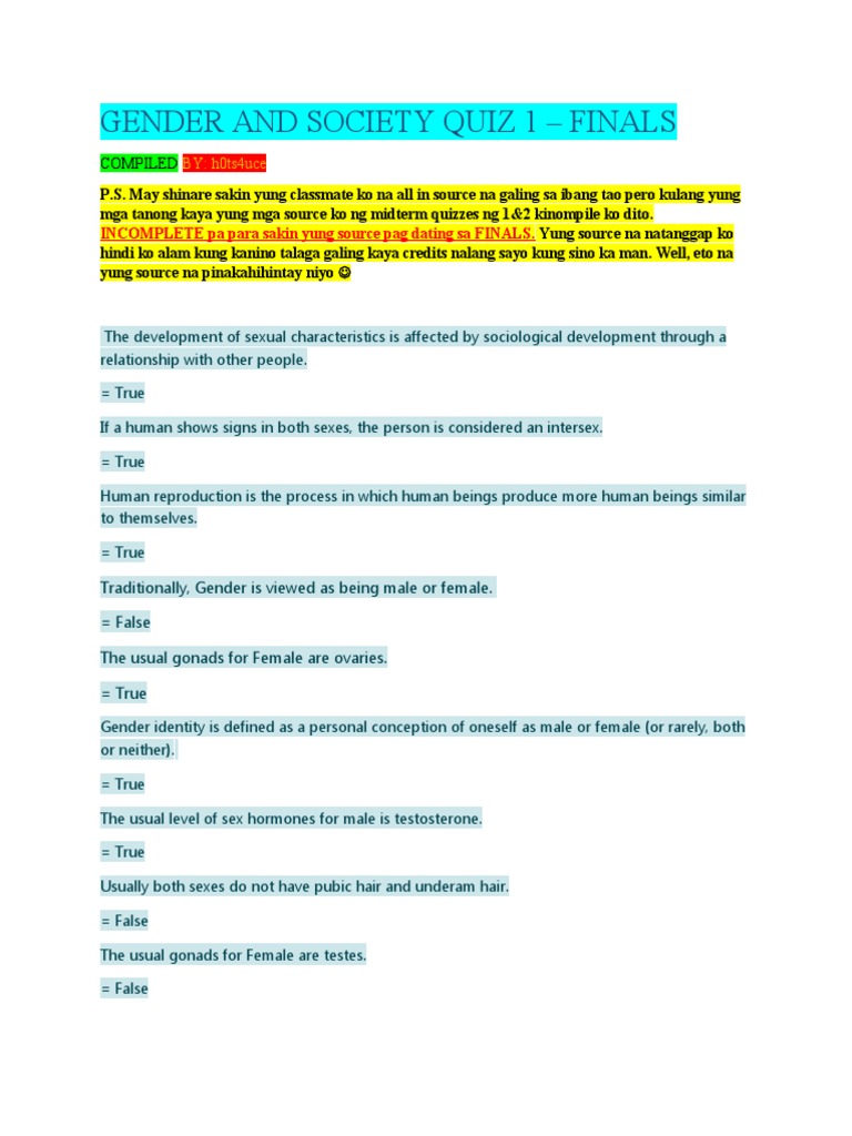 Gender and Society All-In-Source | PDF | Gender Role | Gender