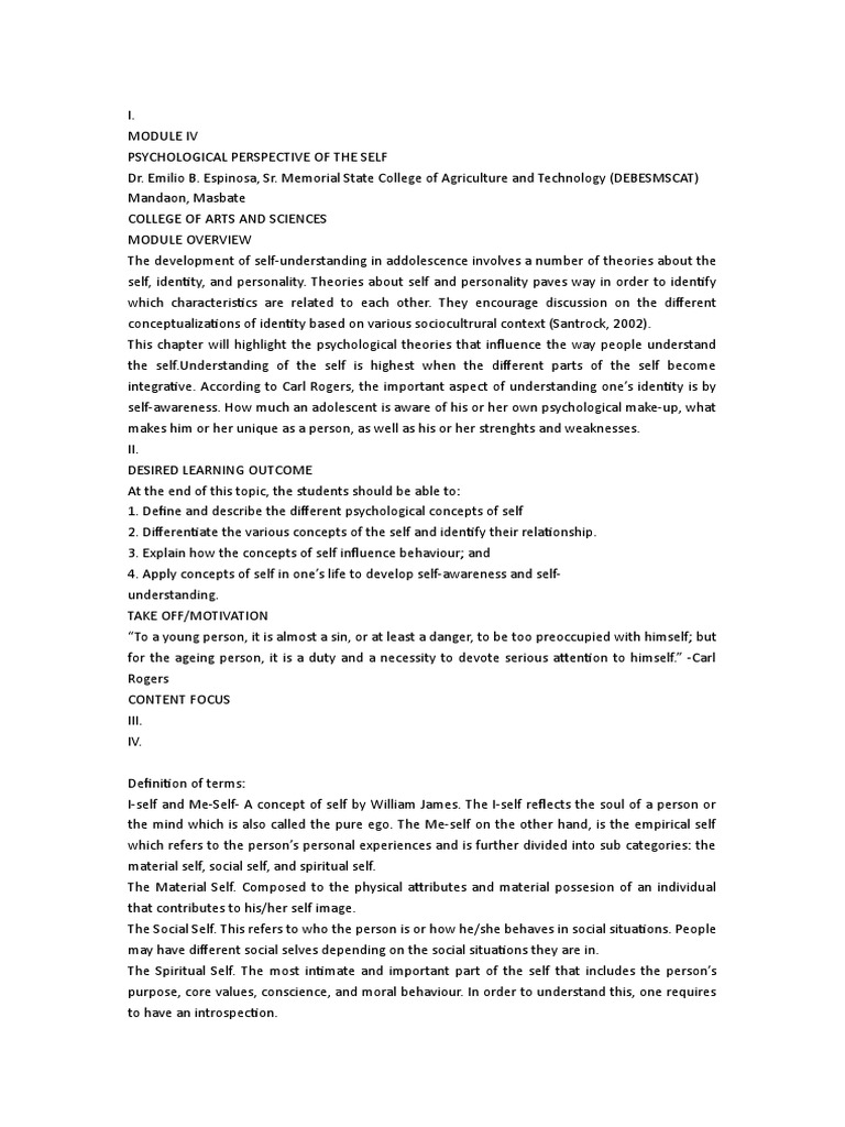 GE 1 Module | PDF | Id | Self