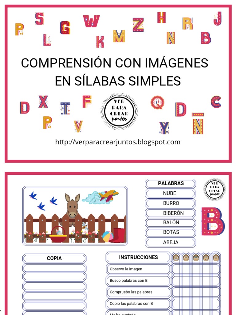 Comprensión Lectora en Sílabas Simples | PDF