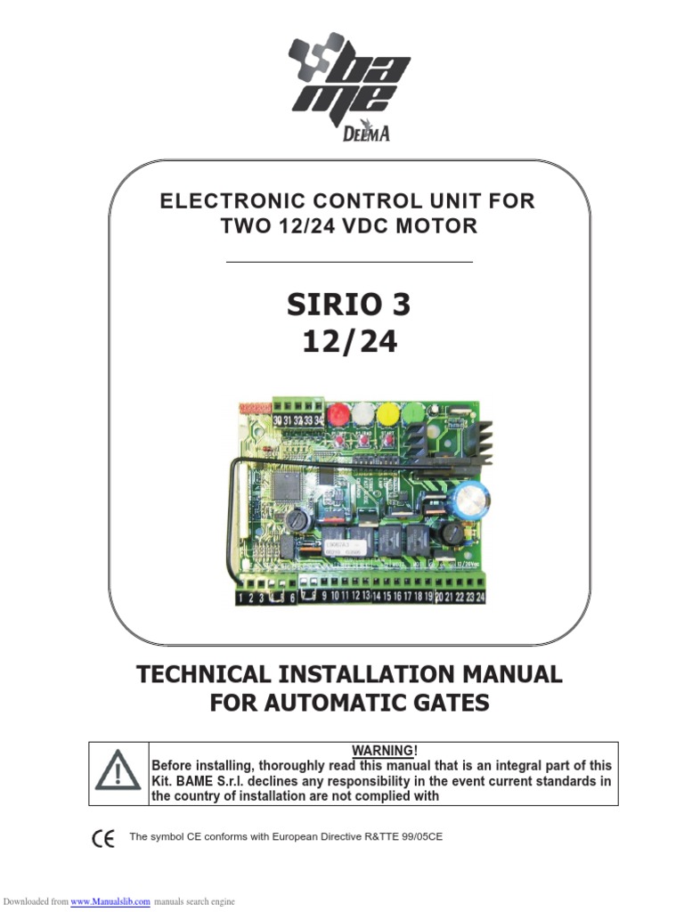 ELECTRONIC CONTROL UNIT MANUAL | PDF | Switch | Automation