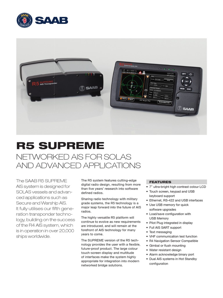 180-AIS Saab R5 Supreme AIS TechSpec Manual 1-5-2013 | PDF | Usb ...