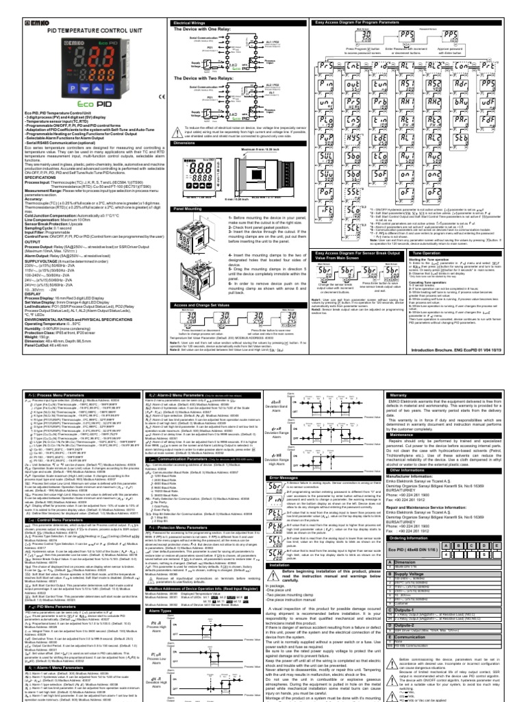 Industrial PID Controller Guide | PDF | Electronics | Electricity