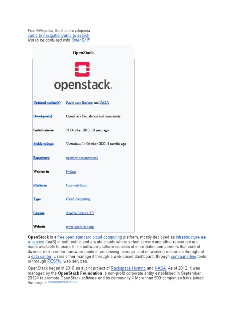 Openstack: Not To Be Confused With | PDF | Open Stack | Information ...