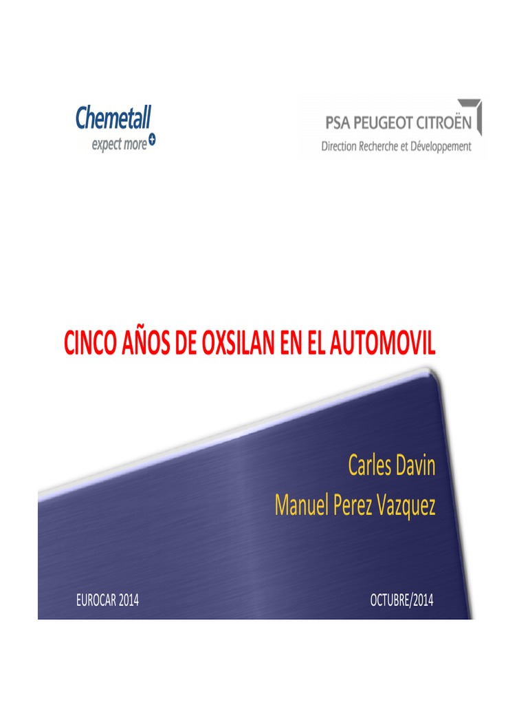 2 5 Años de Oxsilan en El Automovil v3 | PDF | Industria del vehículo ...