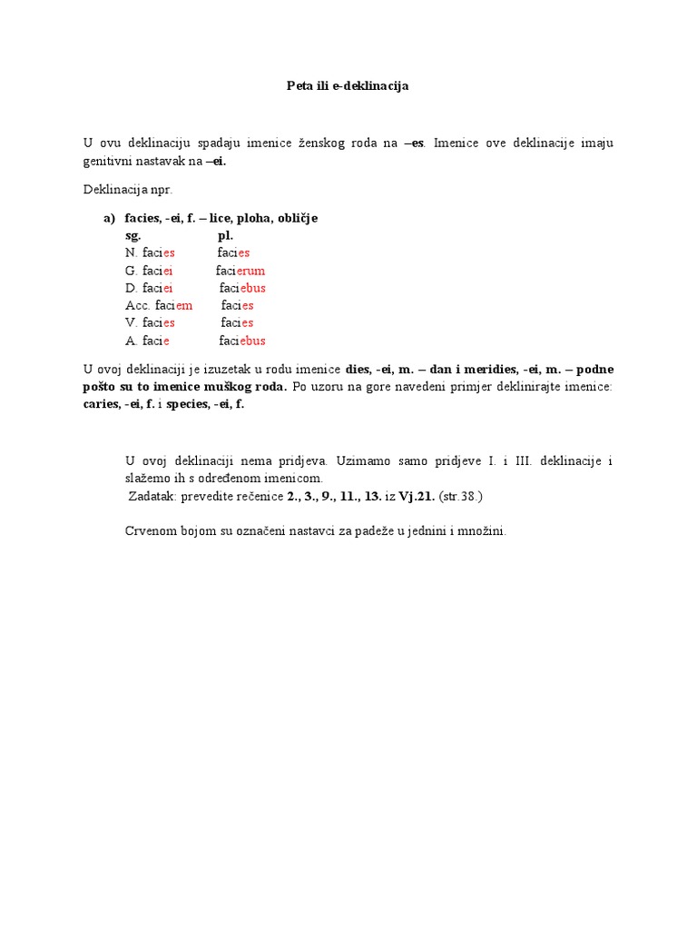 Peta Ili e Deklinacija | PDF