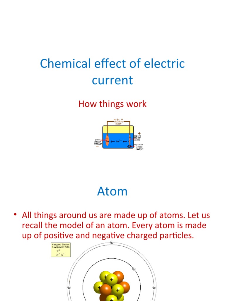Chemical Effects of Electric Current | PDF | Ion | Electrical ...