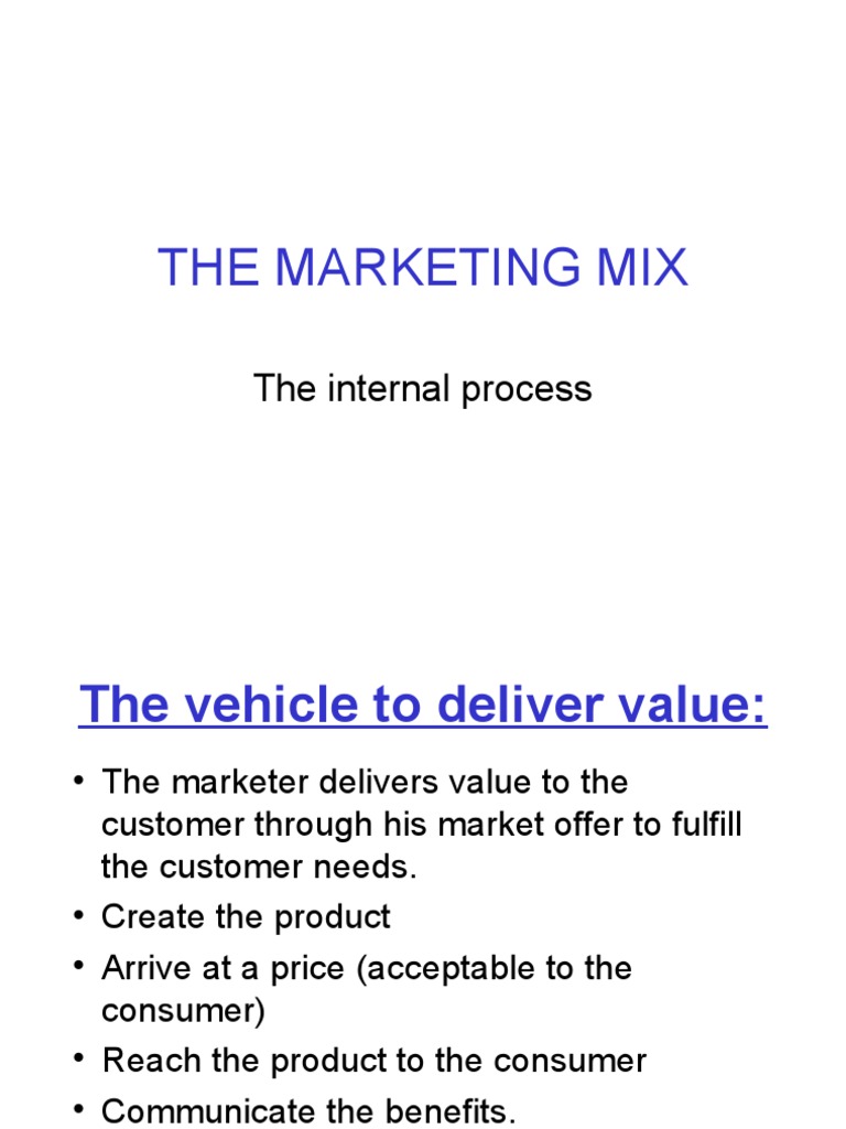 Marketing Mix - Notes | PDF | Marketing | Market (Economics)