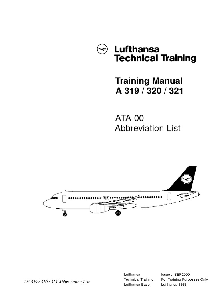 A319 A320 A321 ATA 00 Abbreviation List e | PDF | Aerospace | Aviation
