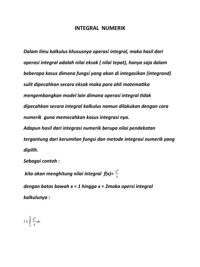 Modul Integral Numerik | PDF