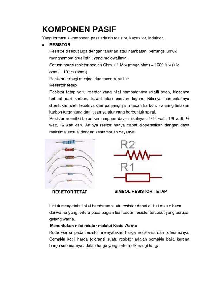 DLE MATERI Komponen Aktif Dan Pasif | PDF