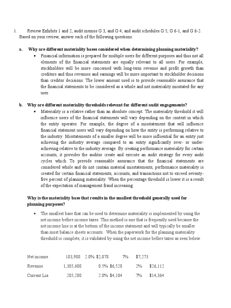 Determining Planning and Performance Materiality: A Guide to Audit ...