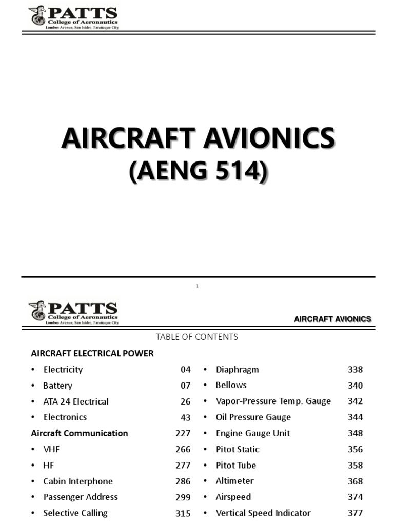 Aircraft Avionics Course Guide | PDF | Transmitter | Radio