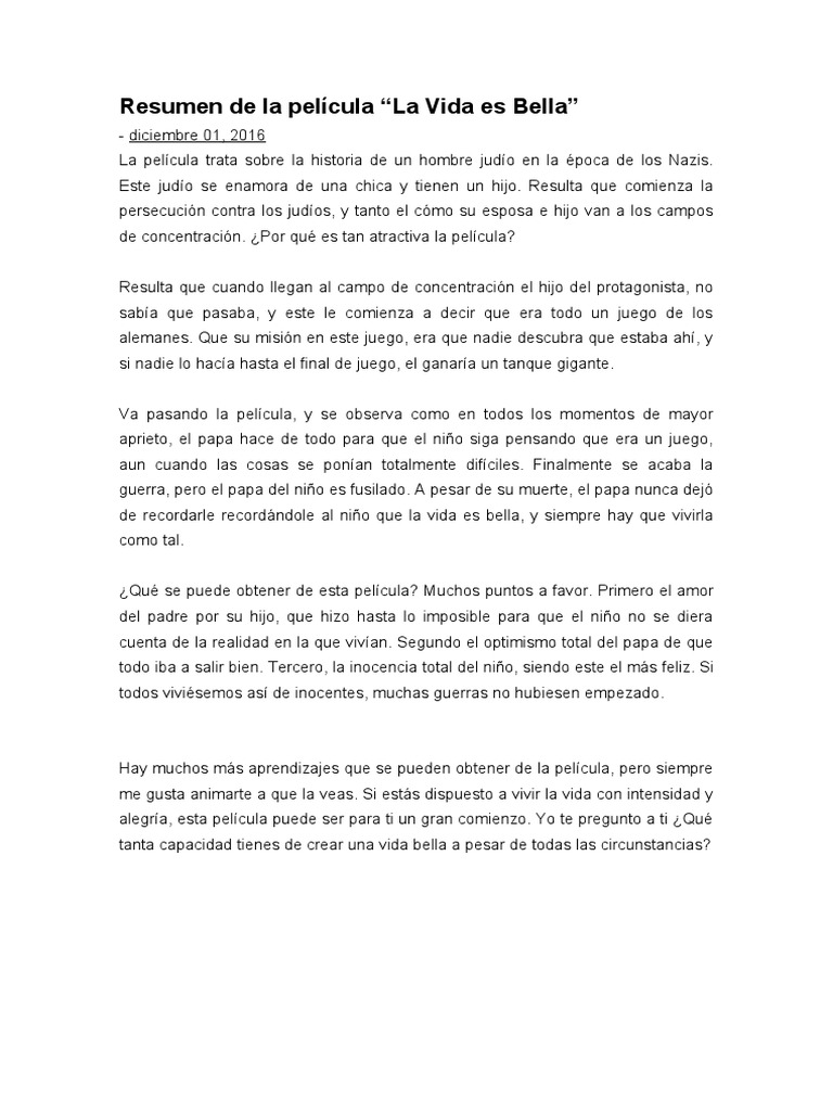 Resumen de La Película | PDF