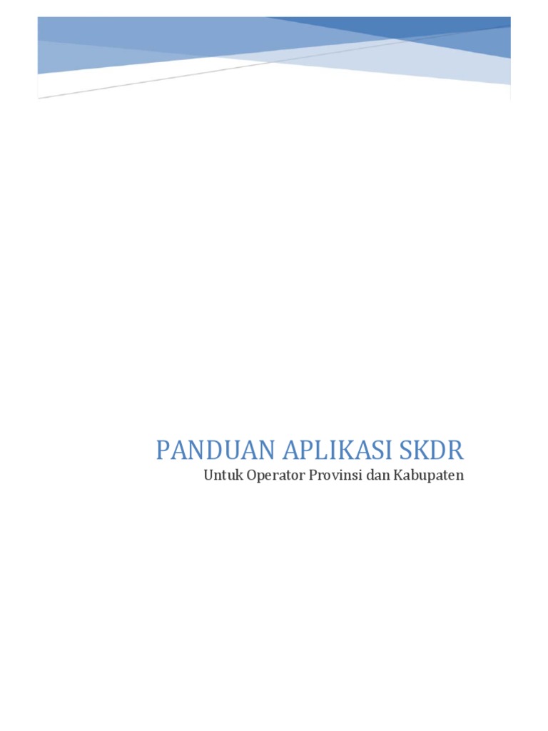 Panduan Laporan Mingguan SKDR | PDF | Bisnis