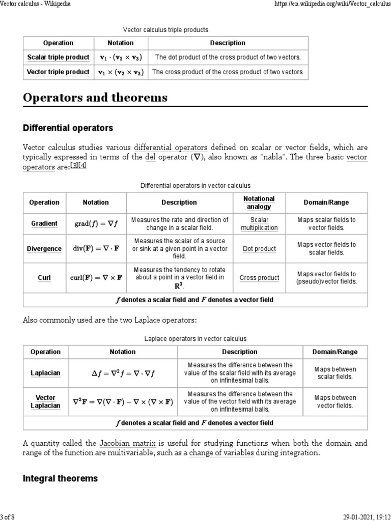 Vector Calculus | PDF | Vector Calculus | Operator (Mathematics)