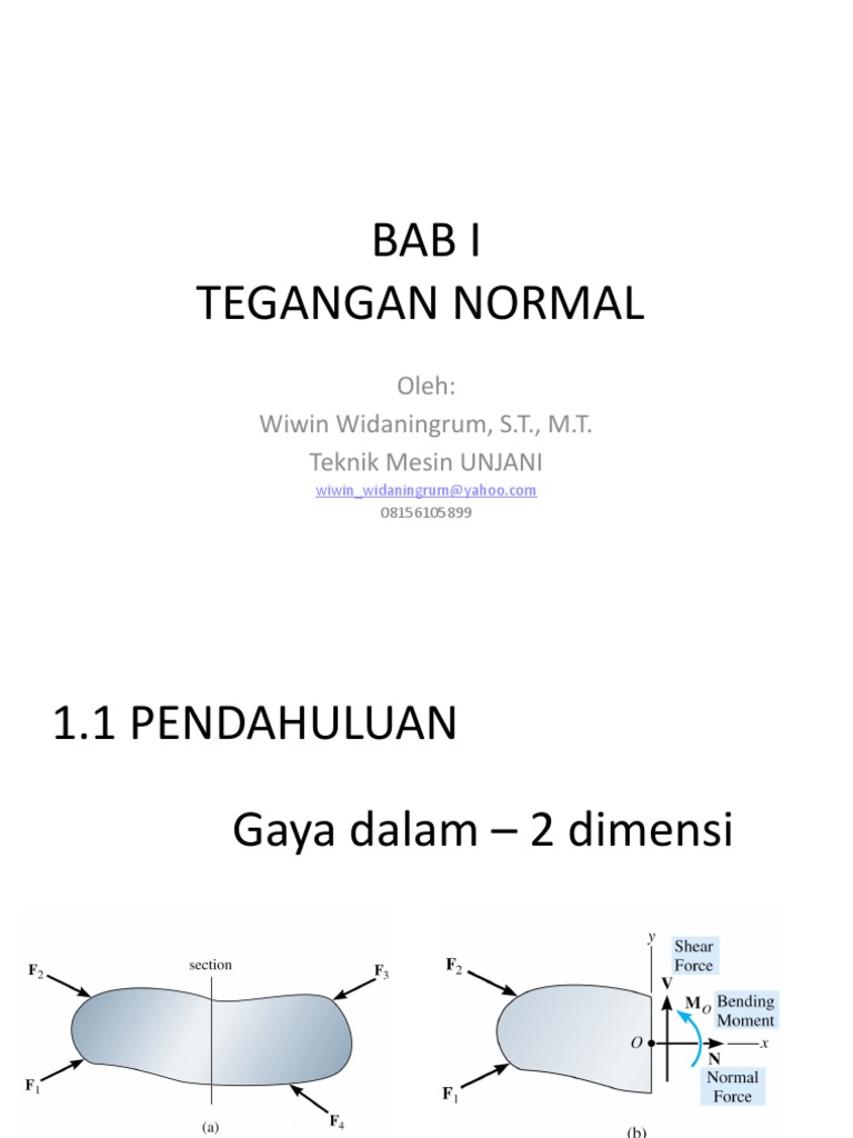 1 Tegangan Normal | PDF