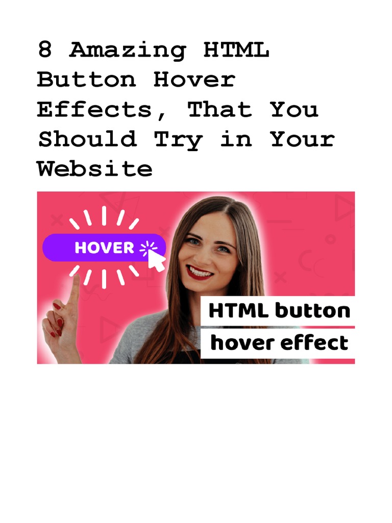 Button Hover Effects | PDF | Button (Computing) | Websites