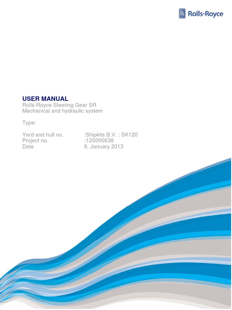 User Manual Steeringgear Shipkits B.V Hull No SK120 SR722 FCP | PDF ...