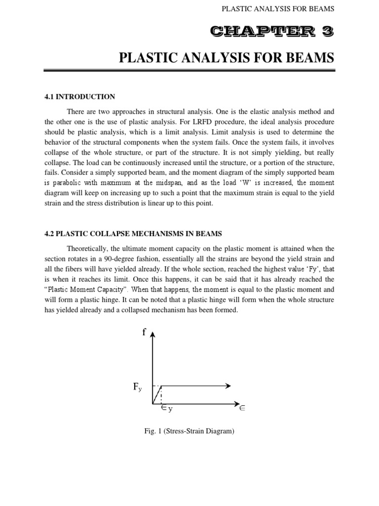 Chapter 3 Plastic Analysis For Beams | PDF | Deformation (Engineering ...