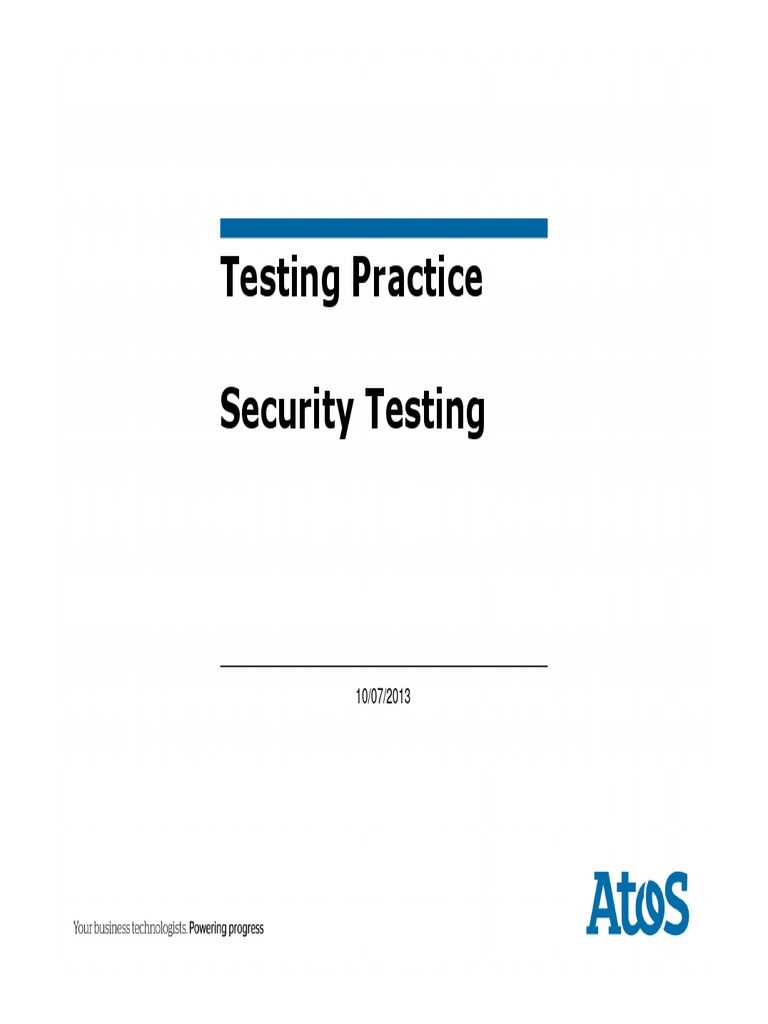 Testing Practice-TA-Security Testing-Introduction05 | PDF ...
