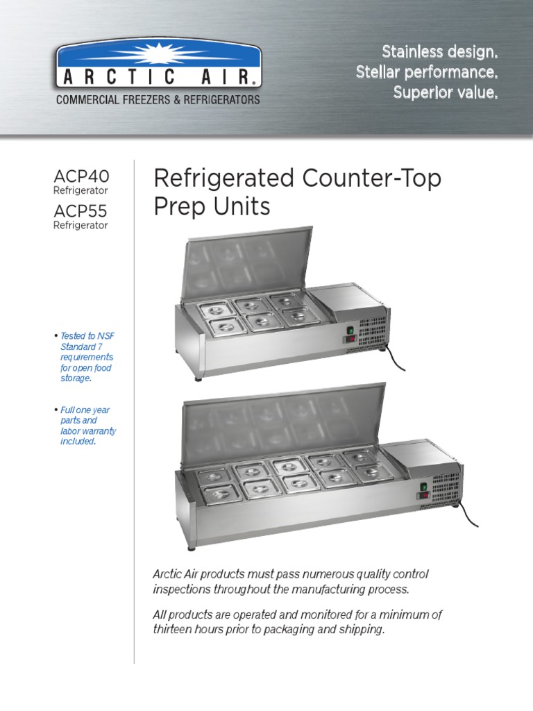 Arctic Air Acp Specs | PDF | Refrigerator | Building Engineering