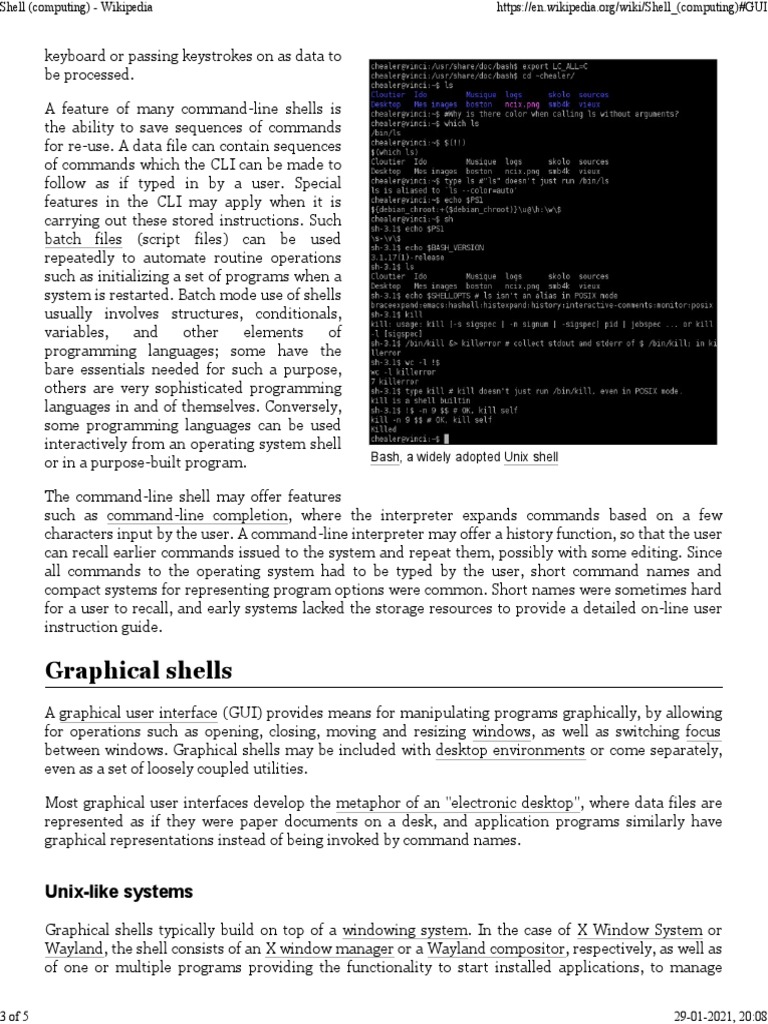 Graphical Shells Unix Like Systems Pdf Shell Computing Command 8010