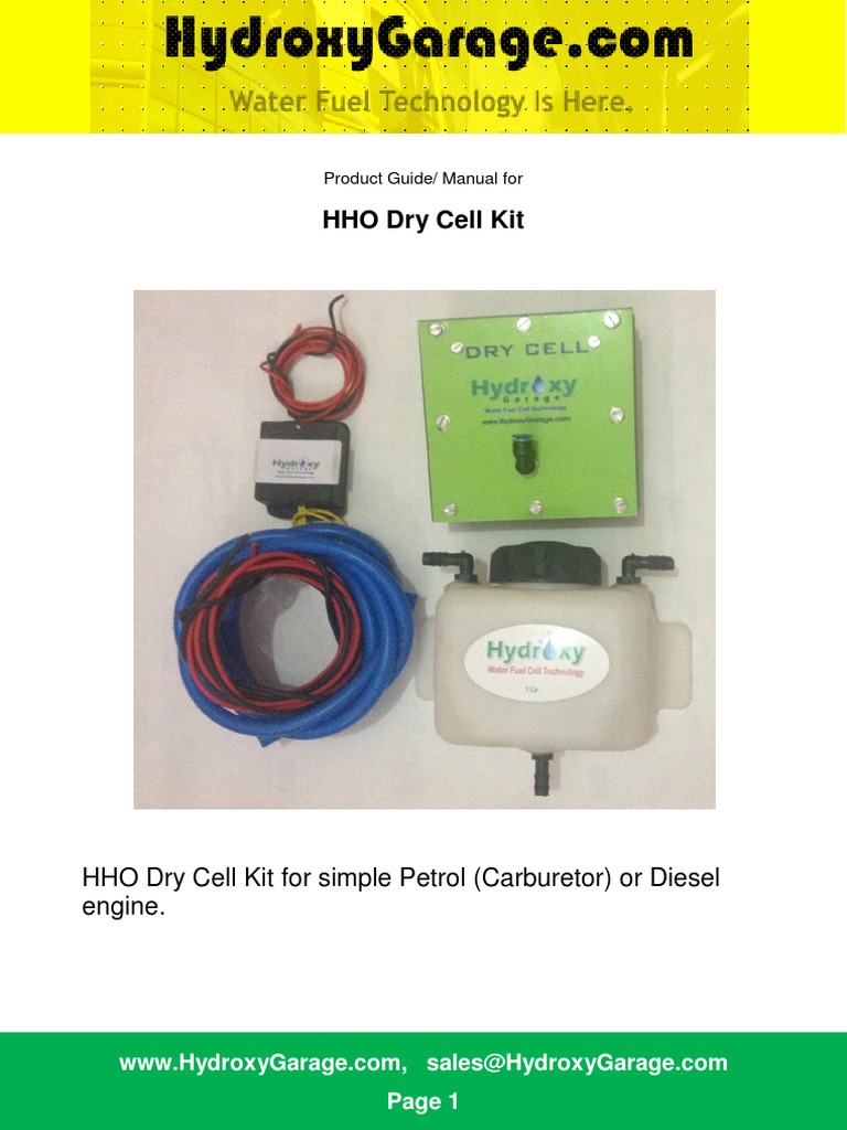 HHO Dry Cell Kit Installation Guide | PDF | Fuel Injection | Vehicle ...