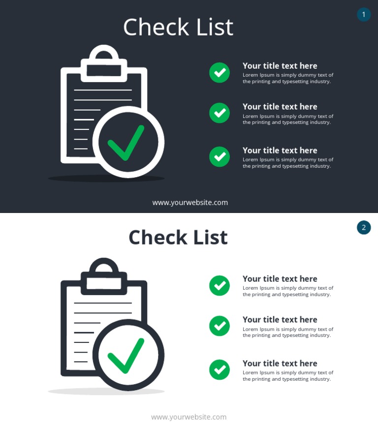 Check List: Your Title Text Here | PDF