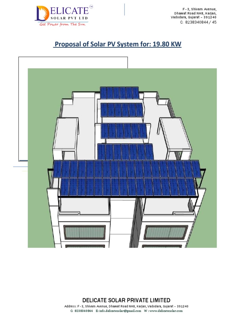 Proposal of Solar: PV System For: 19.80 KW | PDF | Photovoltaic System ...