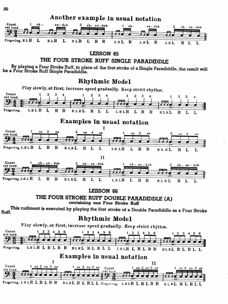 Buddy Rich Drum Method - Modertation of Snare Drum Rudiments 51 | PDF Buddy Rich Drum Method - Modertation of Snare Drum Rudiments 51 | PDF