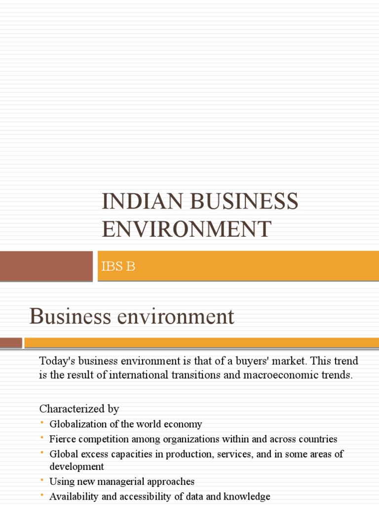 Indian Business Environment: Ibs B | PDF | Public–Private Partnership ...