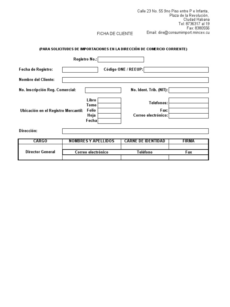 Modelo Ficha de Clientes 2020 | PDF | Bancos | Business