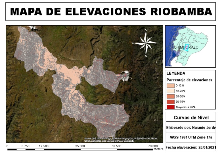 Mapa de Elevaciones Riobamba | PDF