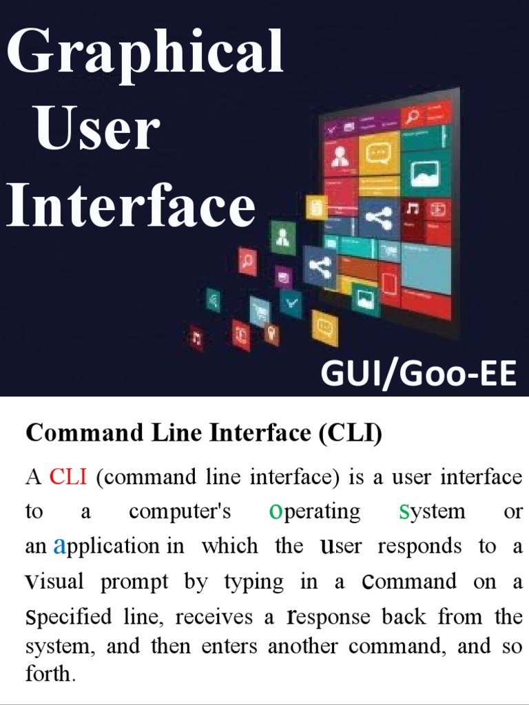 Graphical User Interface: GUI/Goo-EE | PDF | Graphical User Interfaces | Command Line Interface