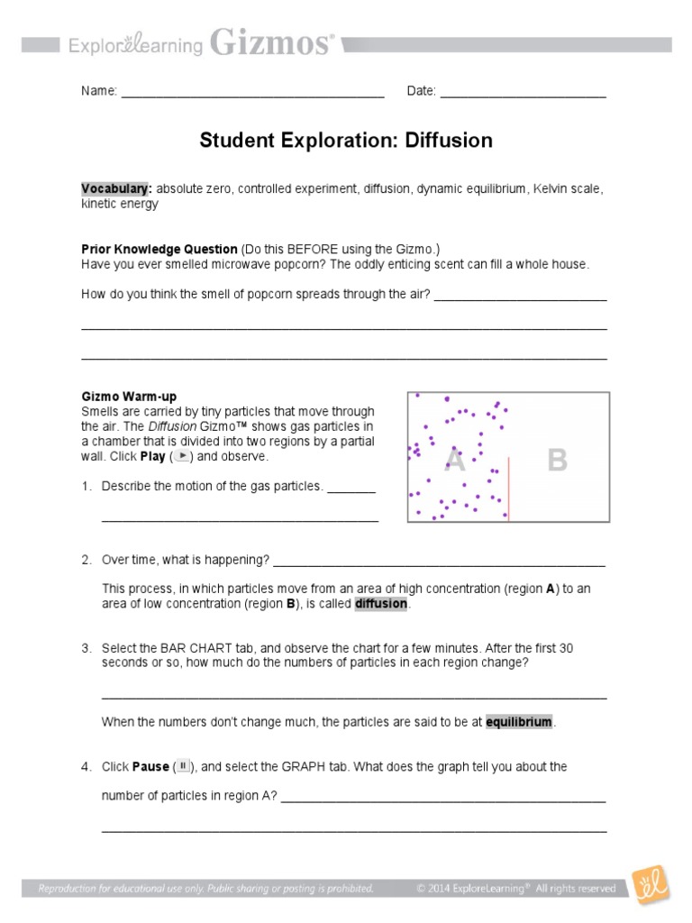 Diffusion Gizmo | PDF | Thermodynamic Equilibrium | Temperature