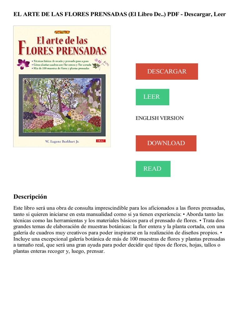 EL ARTE DE LAS FLORES PRENSADAS (El Libro De..) PDF - Descargar, Leer ...