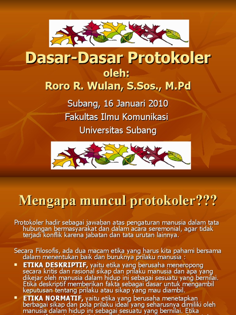 Dasar-Dasar Protokoler | PDF