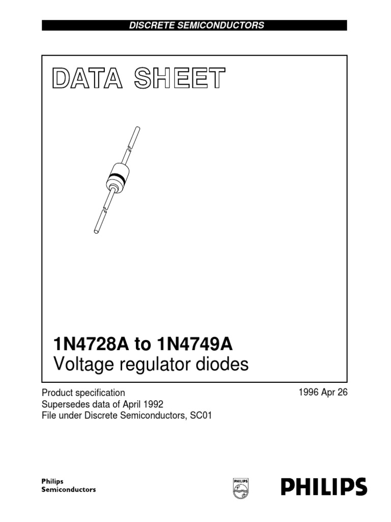 Data Sheet: 1N4728A To 1N4749A | PDF | Diode | Physics