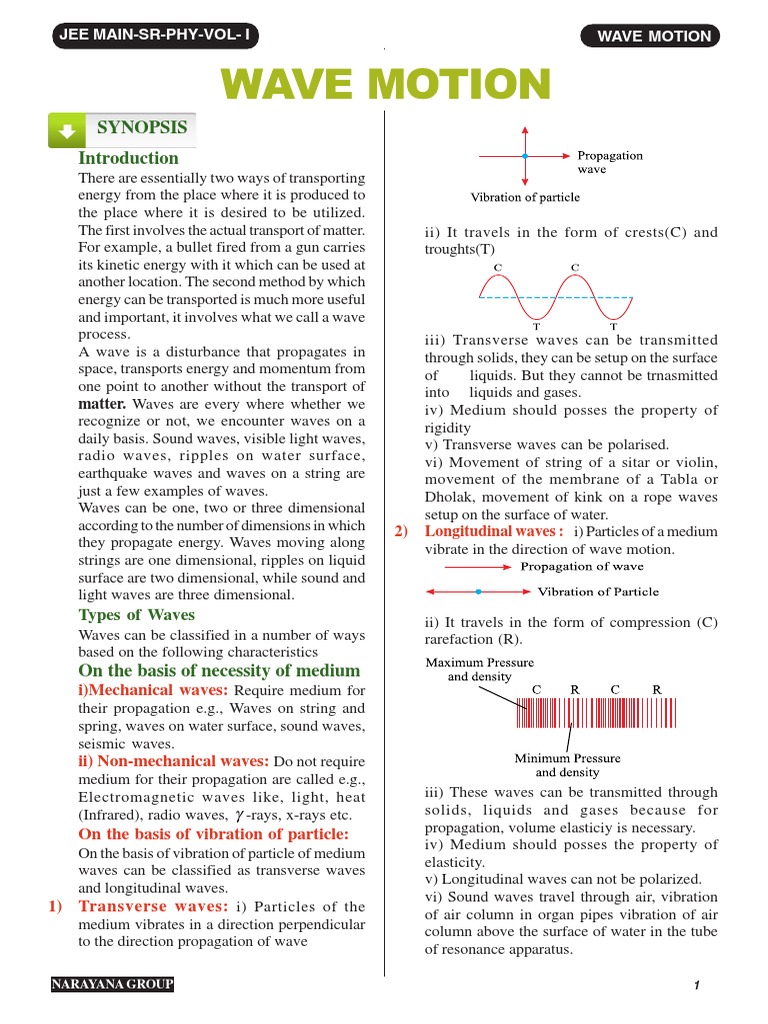 Wave Motion: Types and Characteristics | PDF | Waves | Wavelength