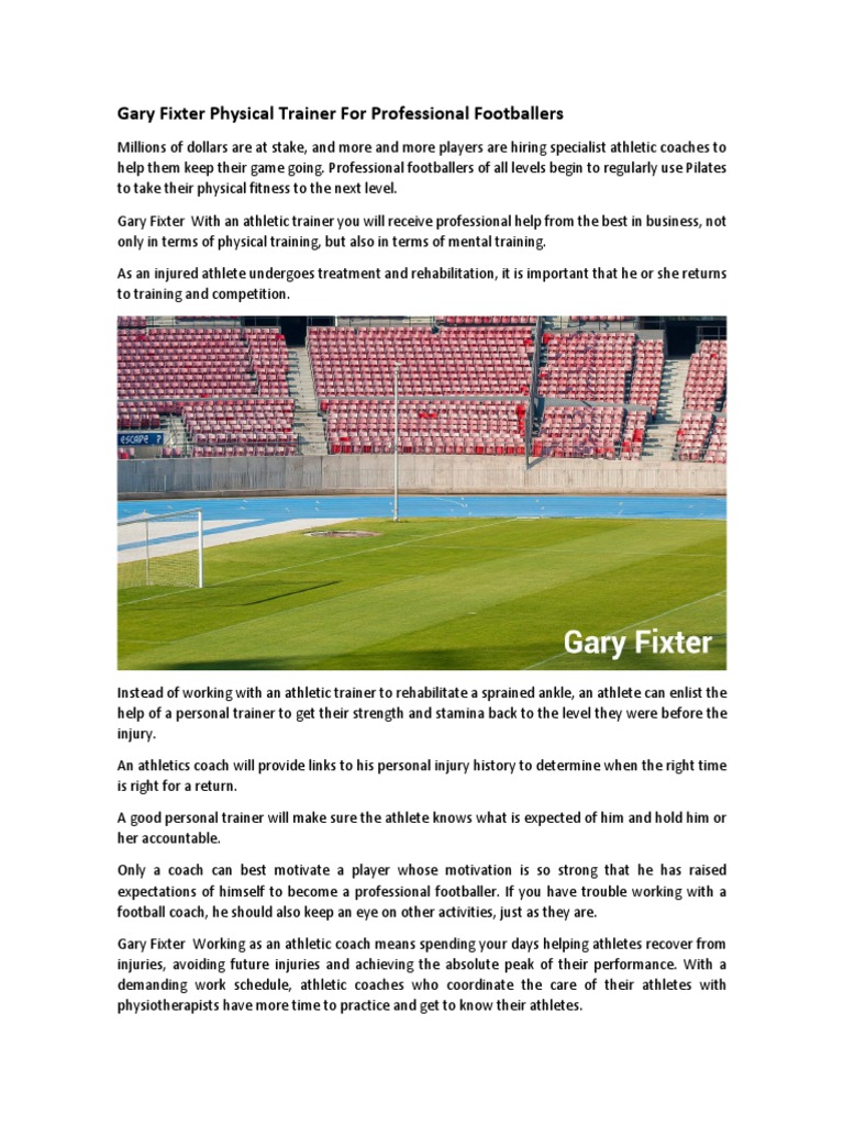 Gary Fixter Physical Trainer For Professional Footballers | PDF ...